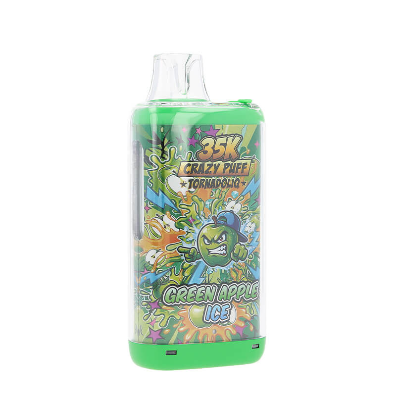 Puff Crazy Puff 35K Green Apple Ice Tornadoliq - Pomme Verte, Frais ...